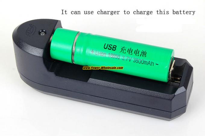3.7V Li-ion 18650 3800mAh rechargeable standard usb battery ...
